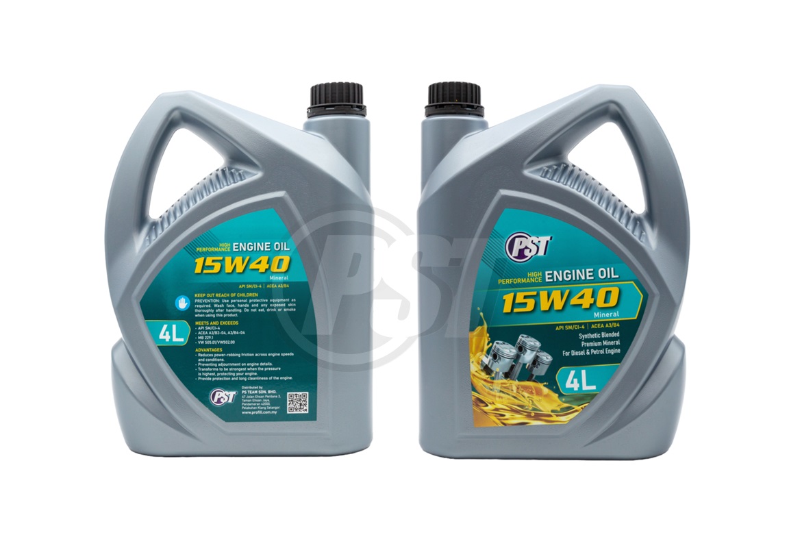 PST Engine Oil 15W40 (Mineral) 4L - Pro Fill